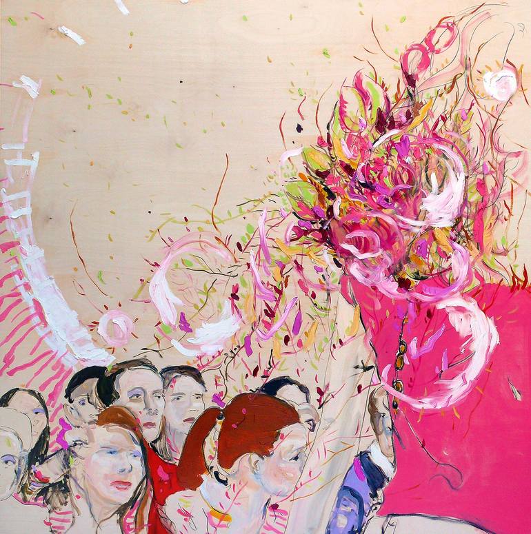 Pink Runway Painting by Judith Geher | Saatchi Art
