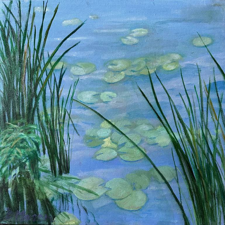 Sweeping Water Lilies Painting by Dorothy Mason | Saatchi Art