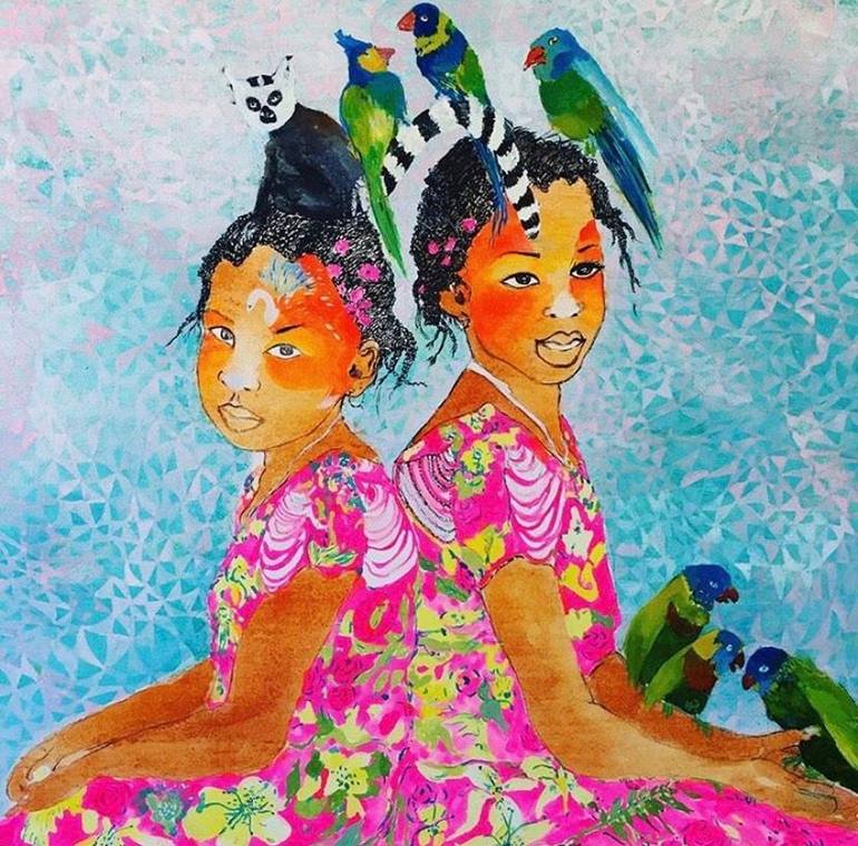 Sisters Painting by Asli T | Saatchi Art