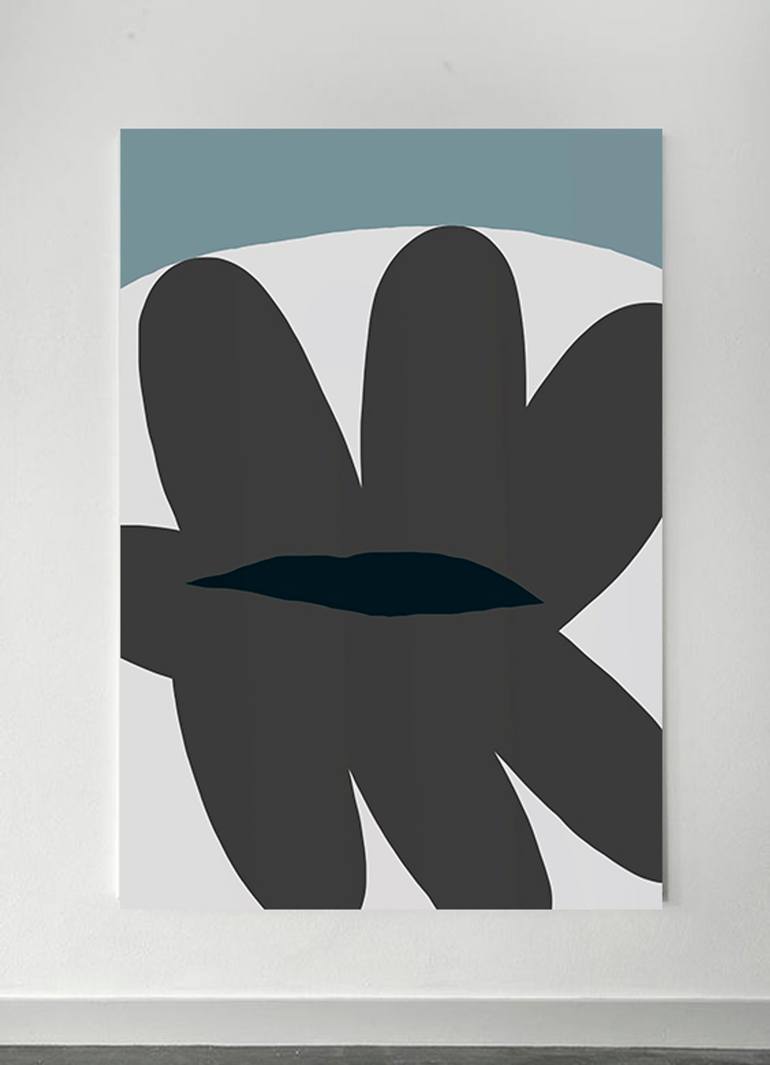 Gray flower Painting by Sofiia Sofiia | Saatchi Art
