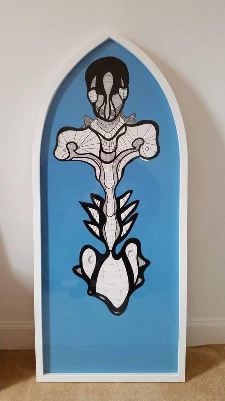 “Anathomia corporis Cyborgia 1-0” Drawing by Graeme Gerard Halliday ...