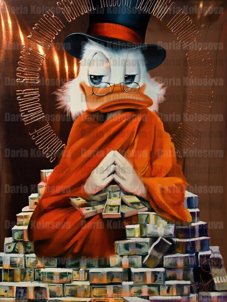 Duck Monk Painting by Daria Kolosova | Saatchi Art