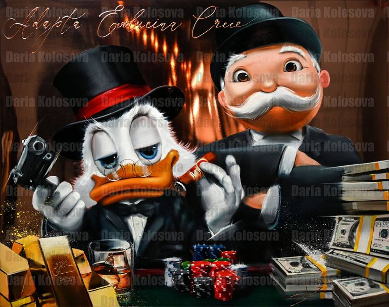 Gangsters Painting by Daria Kolosova | Saatchi Art