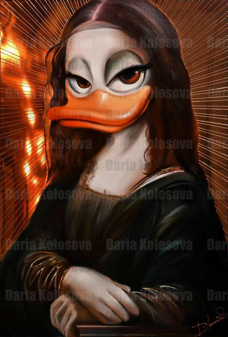 Mona Duck Painting by Daria Kolosova | Saatchi Art