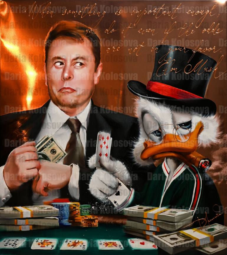 Elon Musk Painting by Daria Kolosova | Saatchi Art