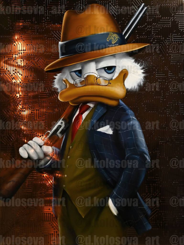 Duck Shooter Painting by Daria Kolosova | Saatchi Art