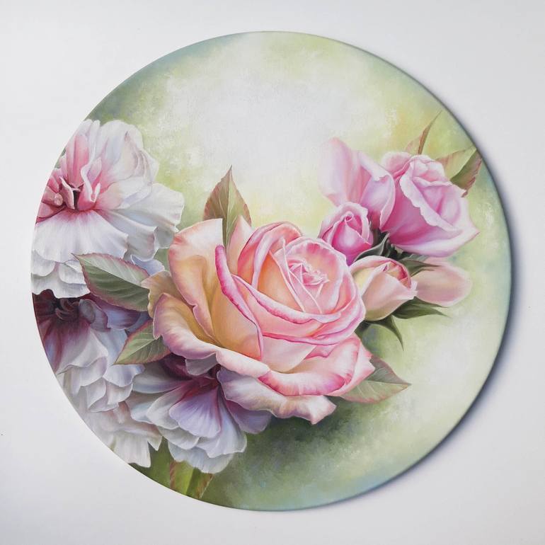 Melody of roses Painting by Anna Steshenko | Saatchi Art