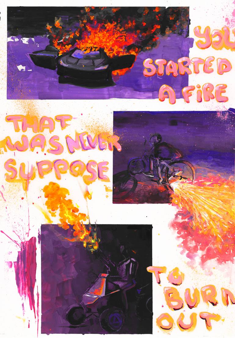 Pyromaniac Painting by Anastasia Stazhevskaya | Saatchi Art