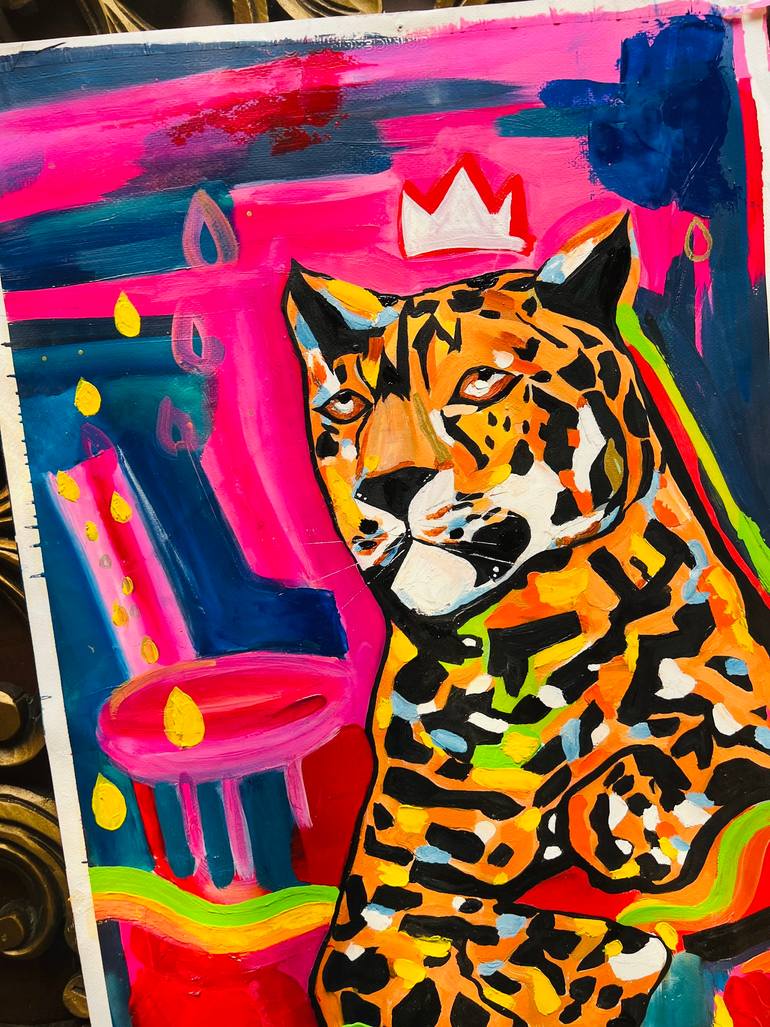 Tiger Abstract Contemporary Art Painting by Sharmene Yousuf | Saatchi Art