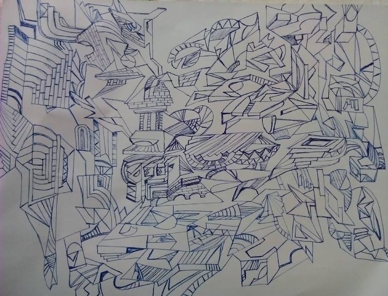 The 4th of My Distracted Mind Drawing by Dark River | Saatchi Art