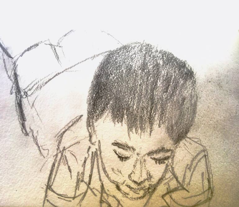 Boy series| Part Three Drawing by Praveen Mancherla | Saatchi Art