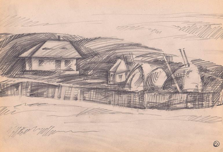 Farmstead Drawing by Victor Ursu | Saatchi Art