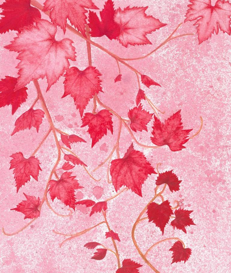 Red Vine Drawing by Frances Kilpatrick | Saatchi Art