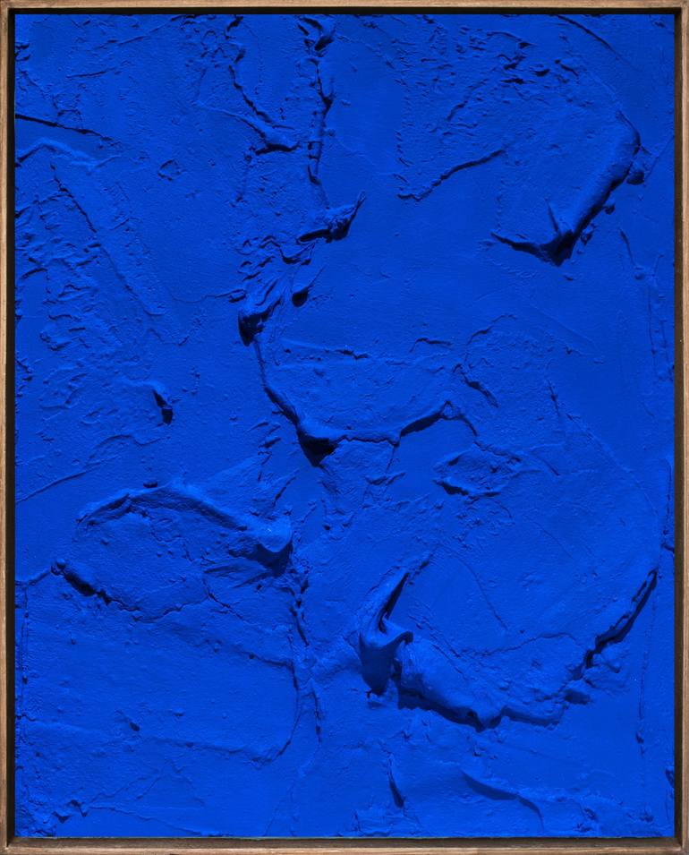 Blue Painting Textured Wall Art “Deep blue” 9,5x12 Inch Painting by ...