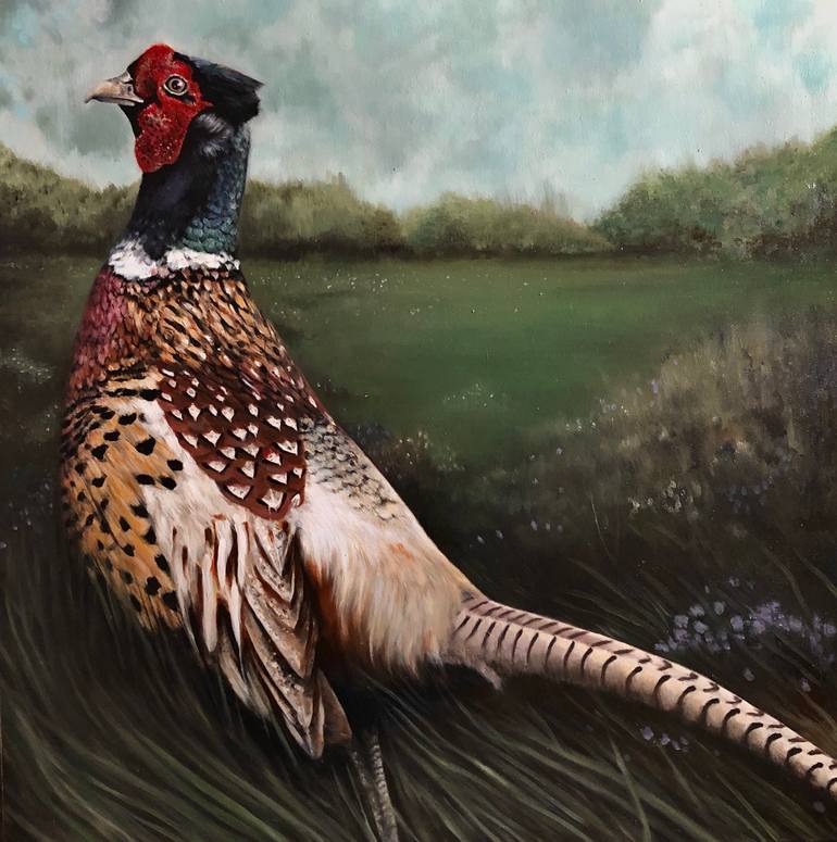 Pheasant 2022 Painting by Szymon Oliwa | Saatchi Art