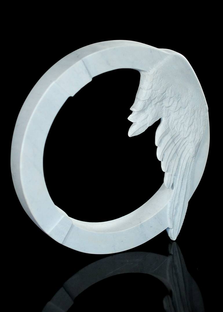 Marble Angel wing Sculpture by Andrej Mitevski | Saatchi Art