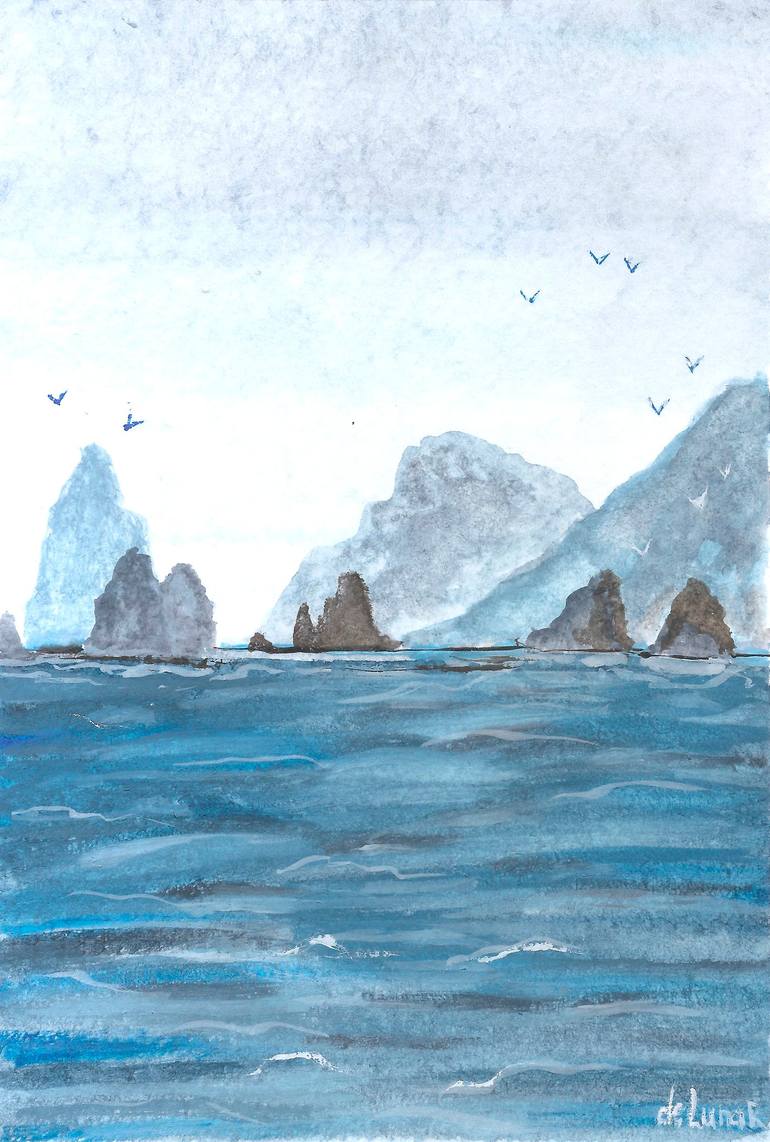 Cold water Painting by Veronika de Lunar | Saatchi Art