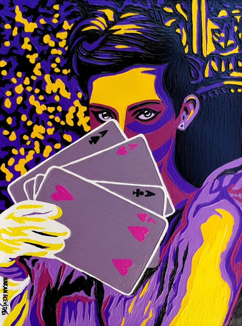 Poker Face Painting by Hakan Ecevit | Saatchi Art