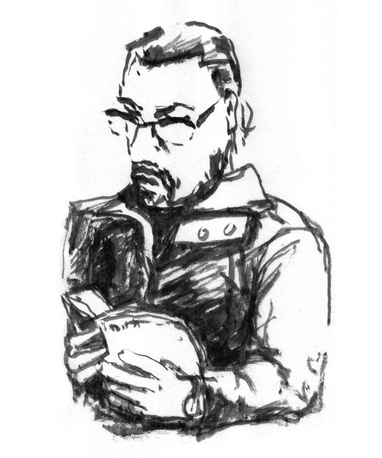 The reader Drawing by Peter Scherbarth | Saatchi Art