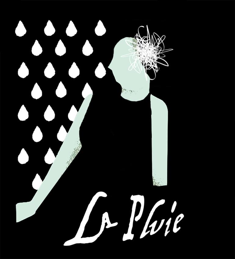 La fille sous la pluie Painting by Christian Healy | Saatchi Art