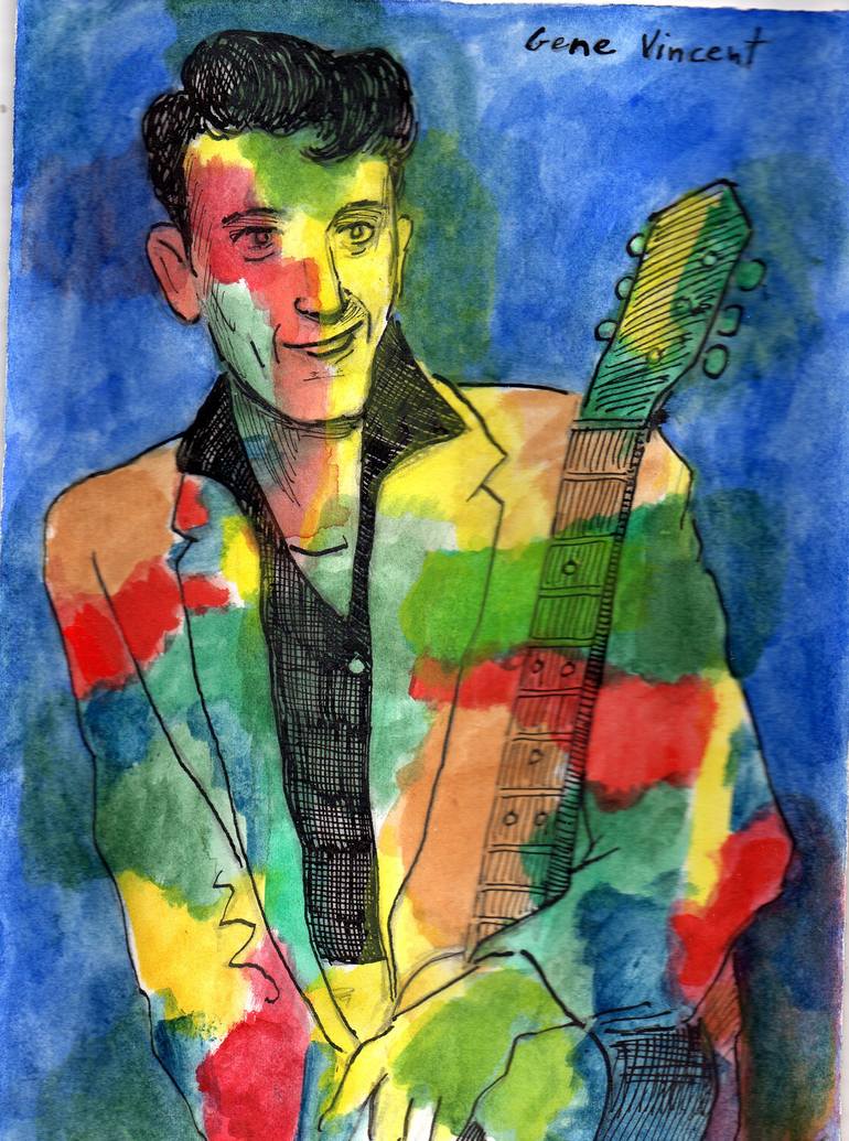Gene Vincent Drawing by David Reisman | Saatchi Art