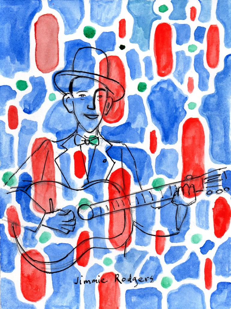Jimmie Rodgers Drawing by David Reisman | Saatchi Art