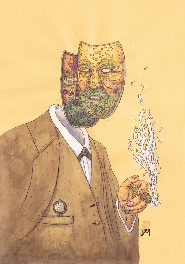 Sigmund Freud Painting by Jaen art | Saatchi Art
