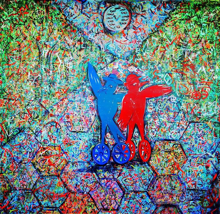 Deep in the Wondrous Woods of Hypocrisy Painting by Leo Kogan | Saatchi Art