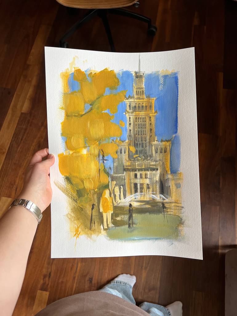 Autumn in Warsaw Painting by Anastasiia Huseynova | Saatchi Art