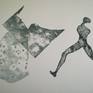 Figure in motion Drawing by Dimos Kyriacou | Saatchi Art