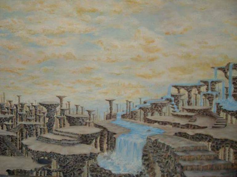 Pillars Painting by Aaron Hillis | Saatchi Art