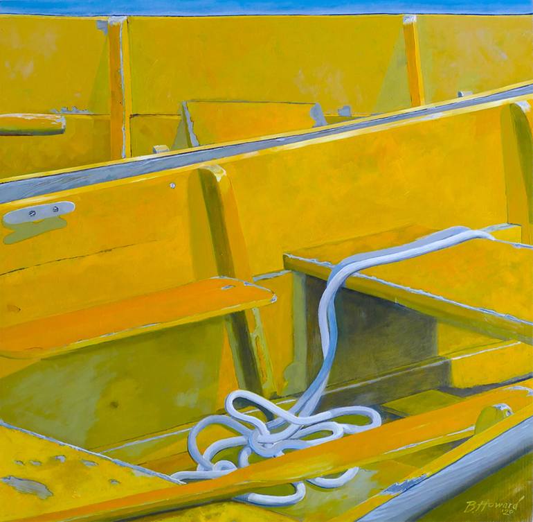 Two Yellow Rowboats Painting by Bruce Howard | Saatchi Art