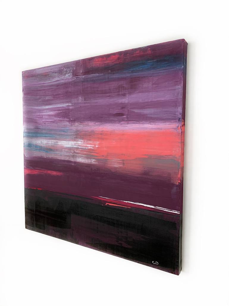 Violet Sunset / Violeta Atardecer Painting by Gabriela Roman ...