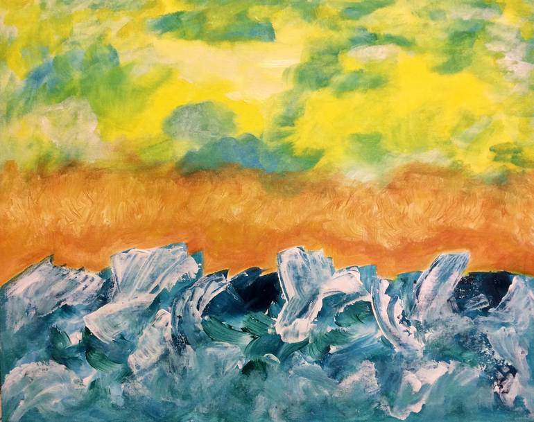 St Ives Porthmeor Beach Painting by Nigel Waters | Saatchi Art