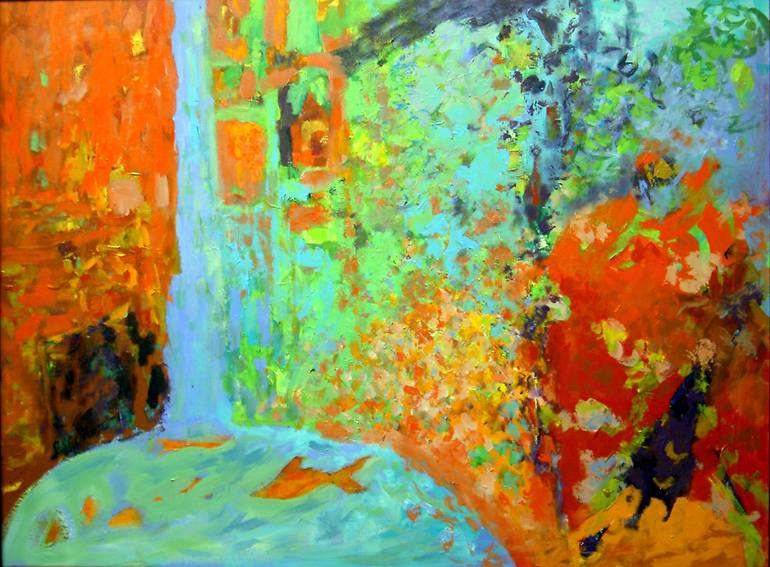 Hidden Lake (SOLD) Painting by Pelin Yazar Canez | Saatchi Art