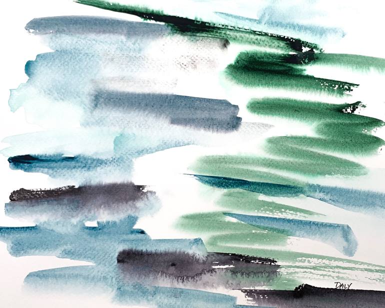 Emerald Wind Painting by Nadia Daly | Saatchi Art