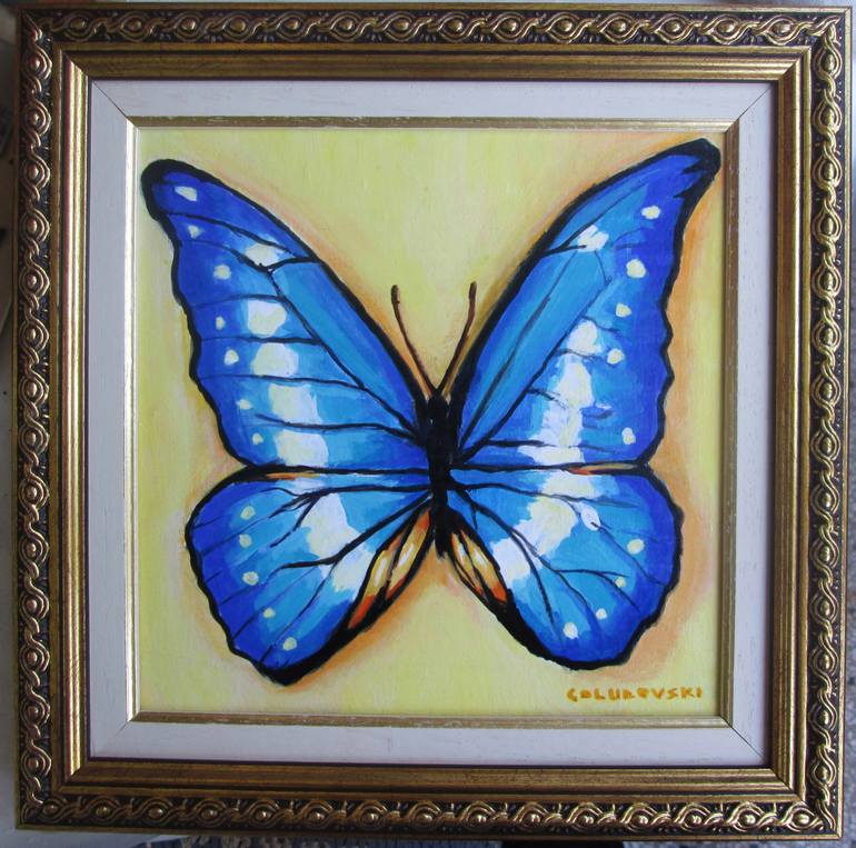 butterfly Painting by Nikola Golubovski | Saatchi Art