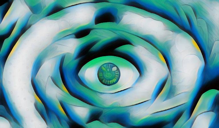 Ethereal Gaze Painting by Aryan Garg | Saatchi Art