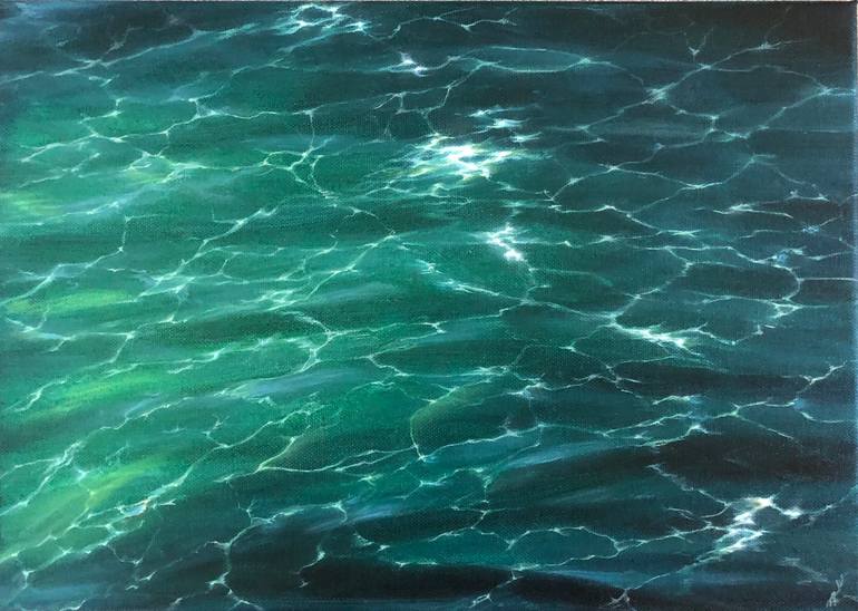 Shimmering Lights - seascape, ocean, sea glitters, sea sparkles ...