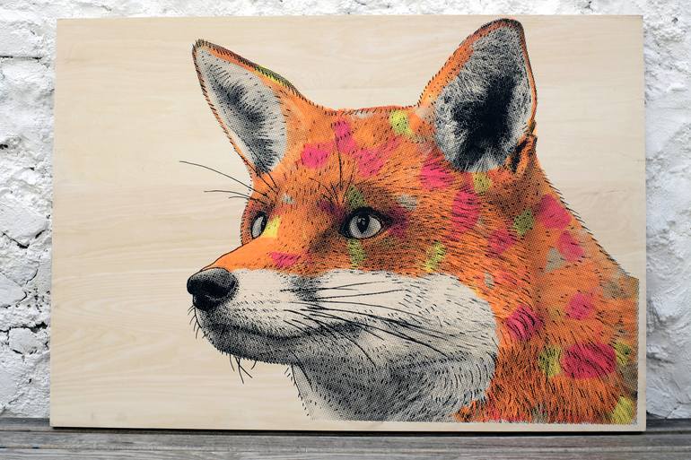 Friend or Foe Printmaking by Fox Fisher | Saatchi Art
