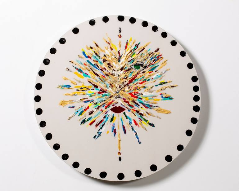 WOMAN OF COLOR GLODEN Painting by Lisa Paskel Rees | Saatchi Art