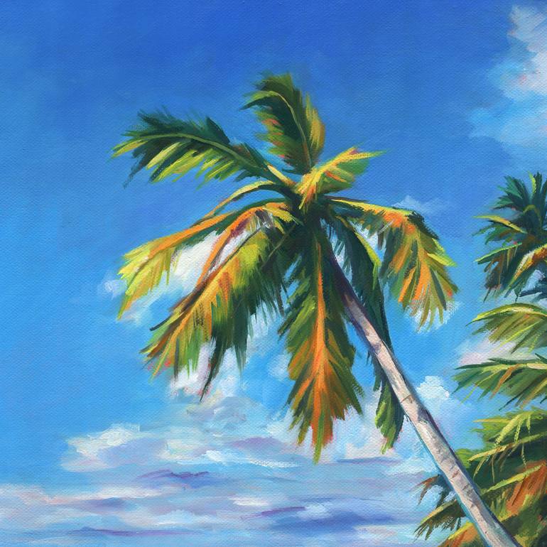 Tropical island painting Seascape beach art 'A slice of paradise ...