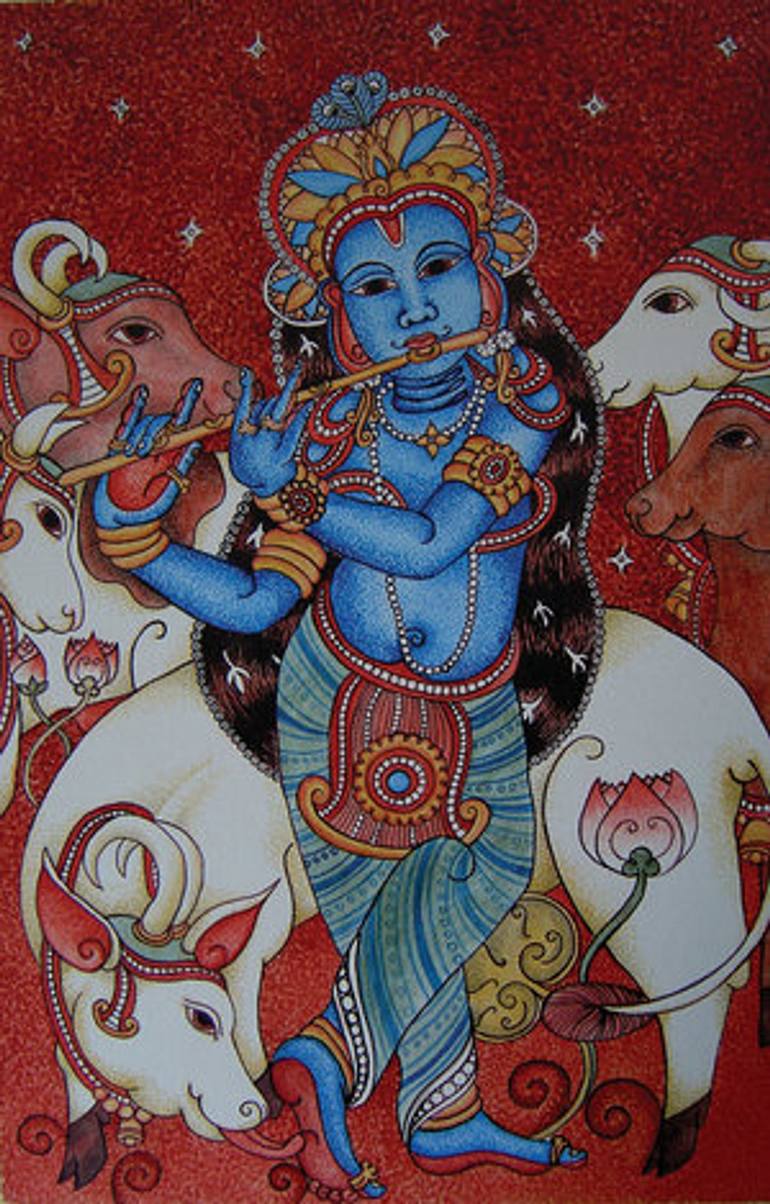 Gopal Krishna Painting by Susanna Fields-Kuehl | Saatchi Art