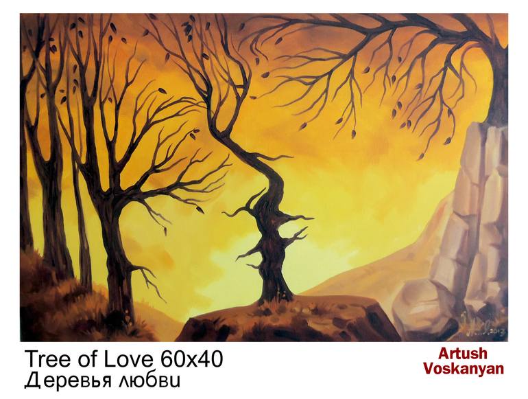 Tree of Love Painting by Artush Voskonyan | Saatchi Art