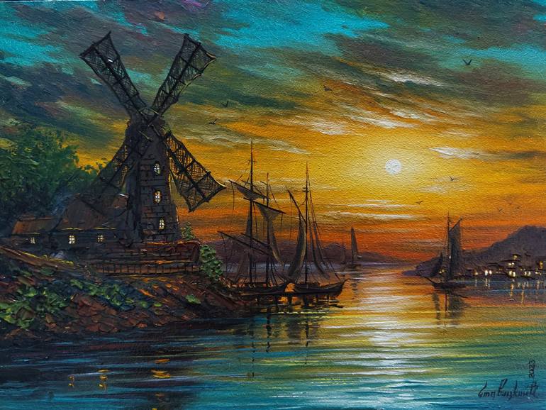 Timeless Grace. Amidst golden twilight. Painting by Vadim Stavitskiy ...