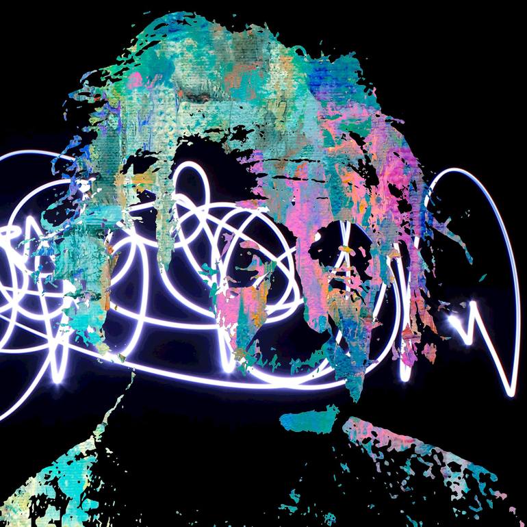 Einstein Speed Of Light (prints available) Painting by Stephen Chambers ...