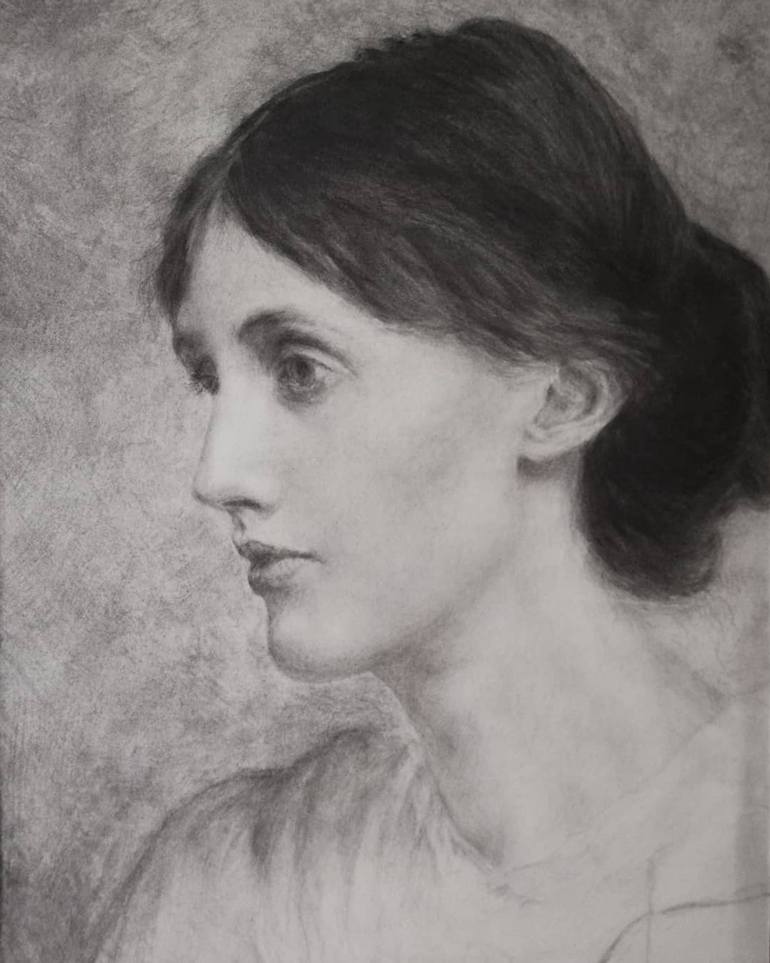 Virginia Woolf Drawing by Teresa Jarrin | Saatchi Art