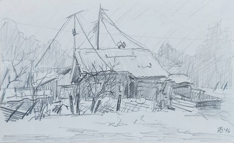 Small house Drawing by Anna Tkachuk | Saatchi Art