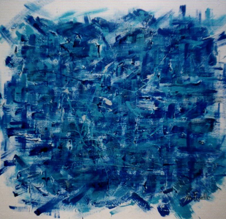 Light blue in the blue Painting by Michael The Colorist | Saatchi Art