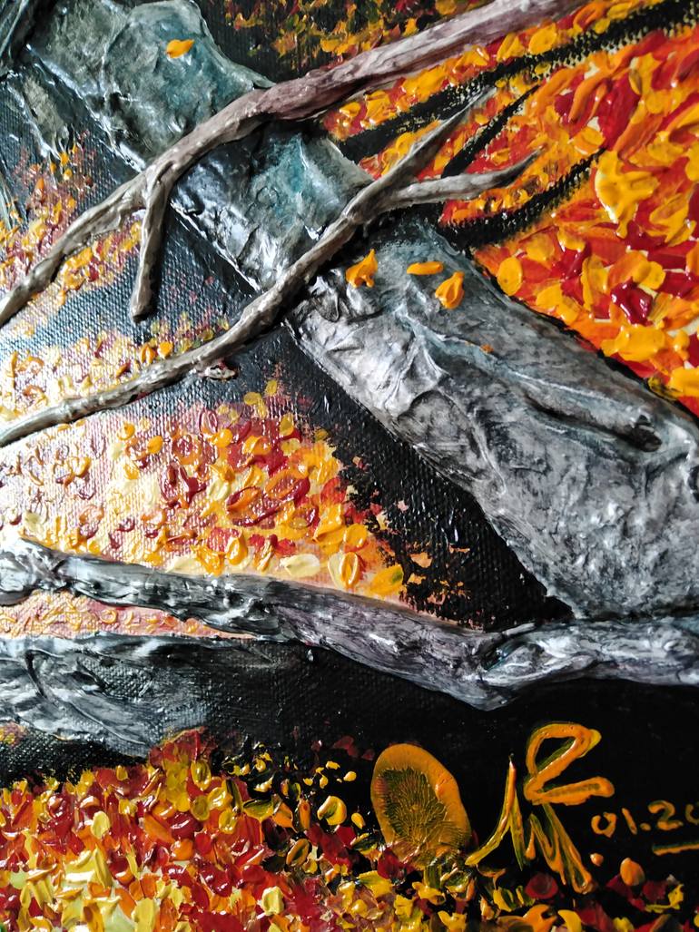 Tree trunk Painting by Michael The Colorist | Saatchi Art